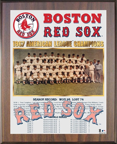 1967 Red Sox American League Champions Healy Plaque